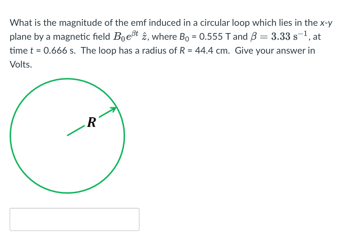 Solved What is the magnitude of the emf induced in a | Chegg.com
