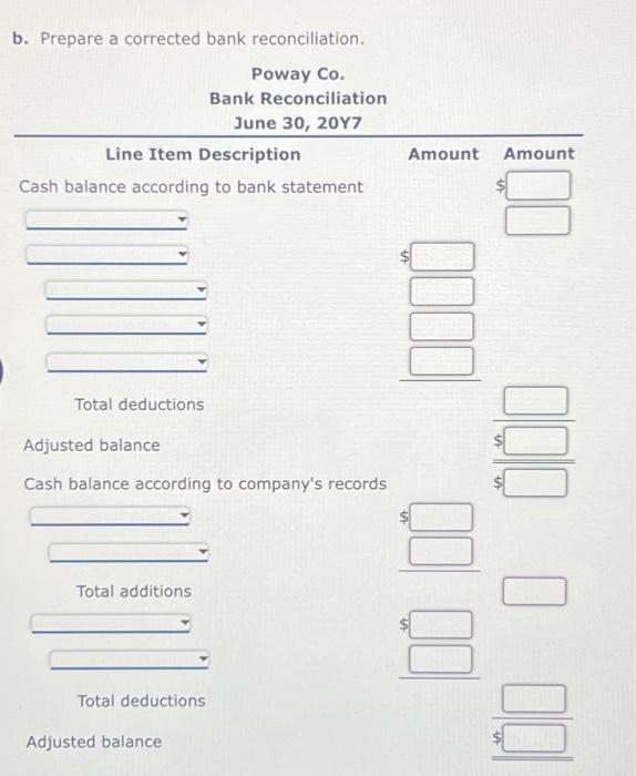 Solved Bank reconciliationIdentify the errors in the | Chegg.com