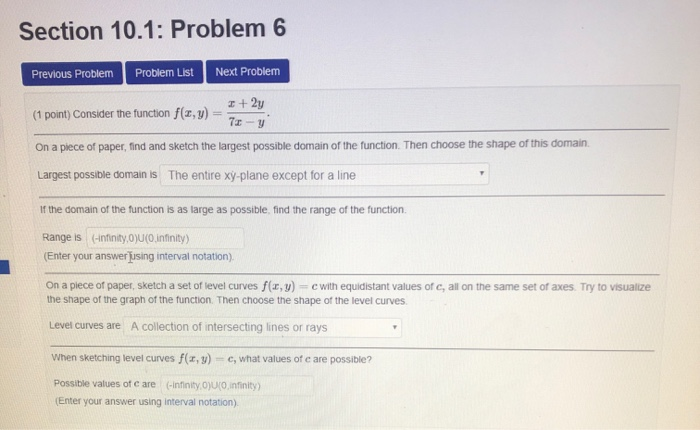 Solved Section 10 1 Problem 6 Previous Problem Problem List
