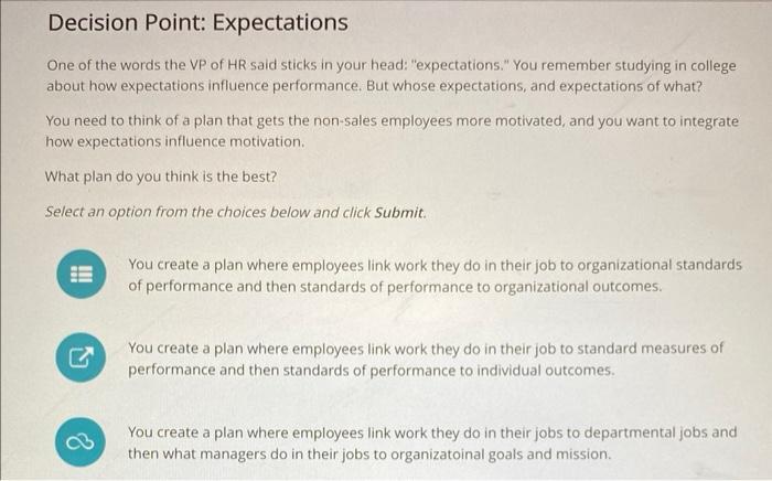 Solved One of the words the VP of HR said sticks in your | Chegg.com