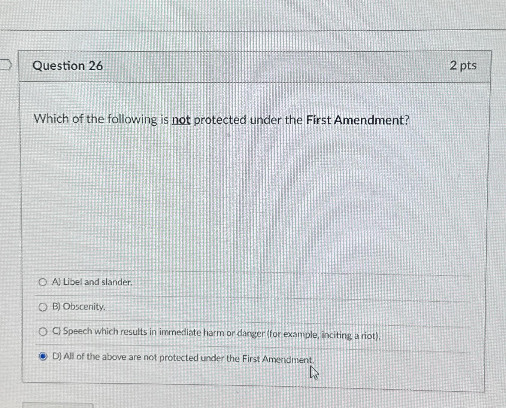 Solved Question 262 ﻿ptsWhich of the following is not | Chegg.com