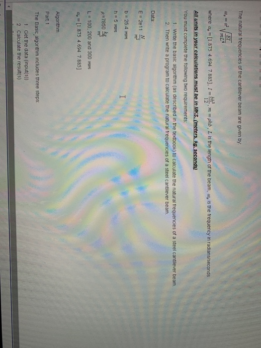 Solved Algorithm Part 1 The Basic algorithm includes | Chegg.com