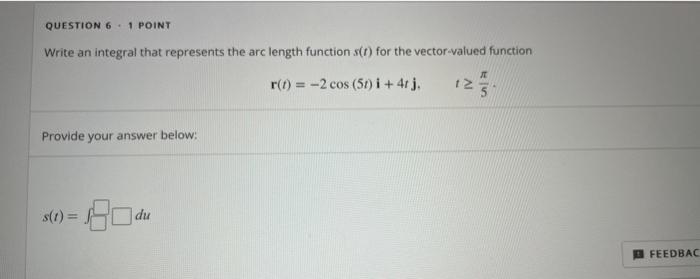 Solved Write an integral that represents the arc length | Chegg.com