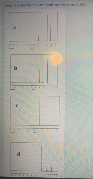 Propose a structure consistent with each set of data | Chegg.com