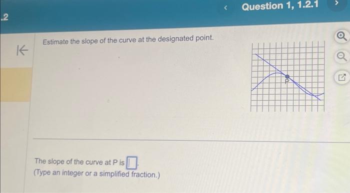 Estimate the slope of the curve at the designated | Chegg.com