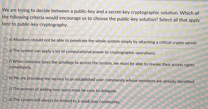 Solved Which of the following network protocols typically | Chegg.com
