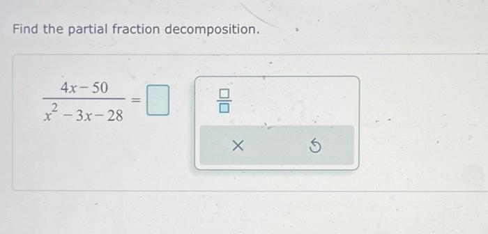 Solved Find the partial fraction decomposition. | Chegg.com