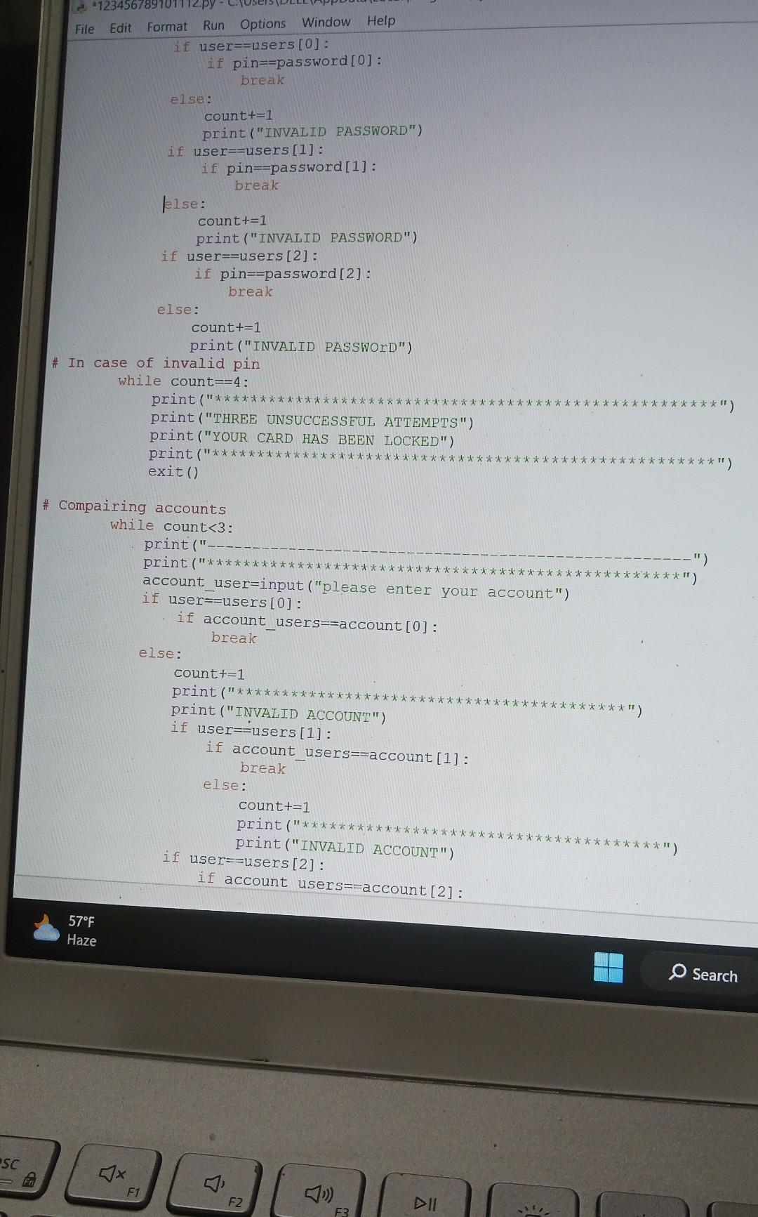 Solved File Edit Format Run Options Window HelpFile Edit | Chegg.com