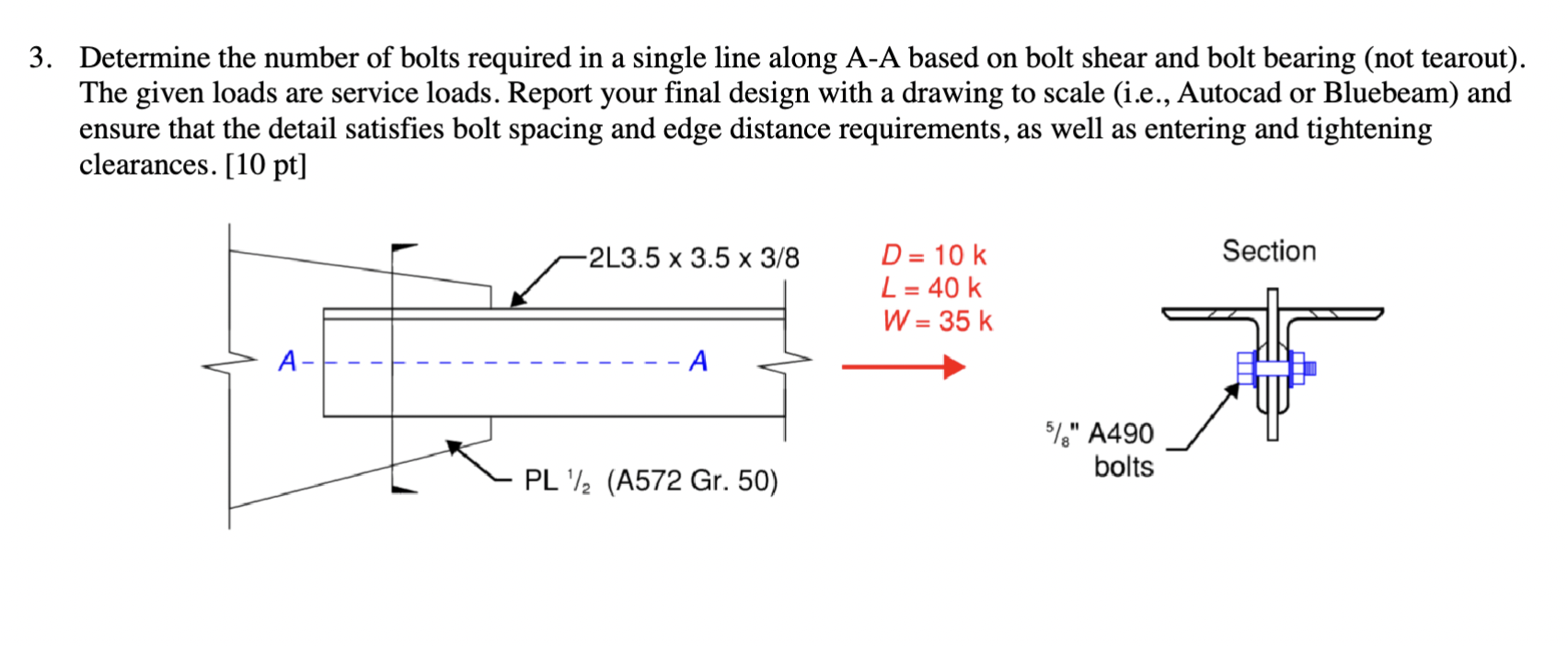 3. ﻿Determine the number of bolts required in a | Chegg.com