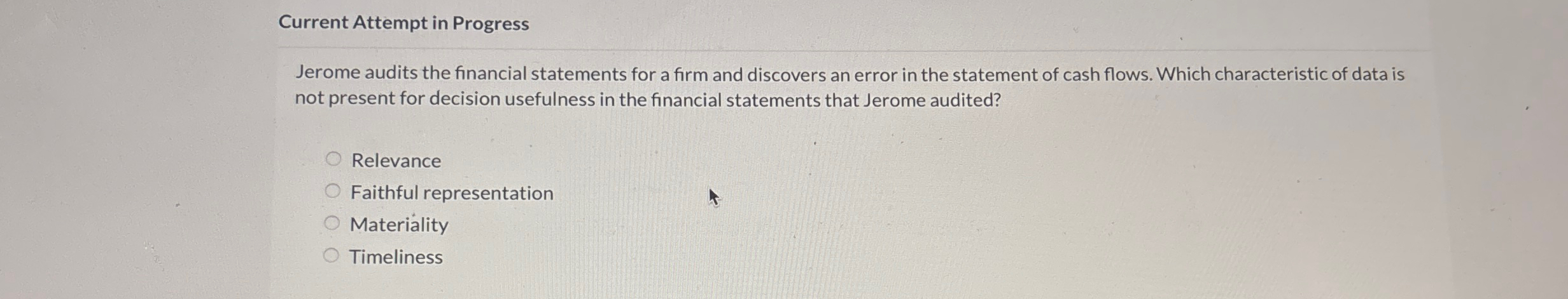 Solved Current Attempt in ProgressJerome audits the | Chegg.com