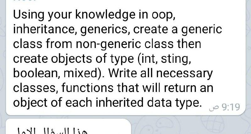 Solved Using your knowledge in oop, inheritance, generics, | Chegg.com