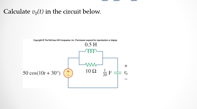 Solved Calculate v0(t) ﻿in the circuit below. | Chegg.com