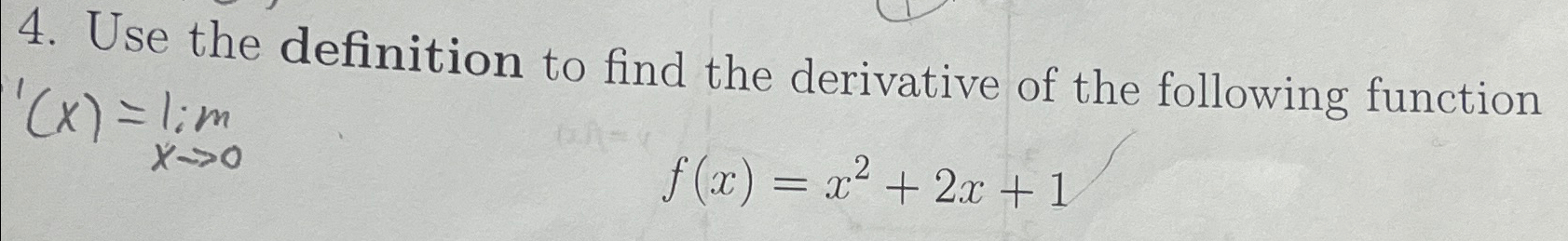 Solved Use the definition to find the derivative of the | Chegg.com