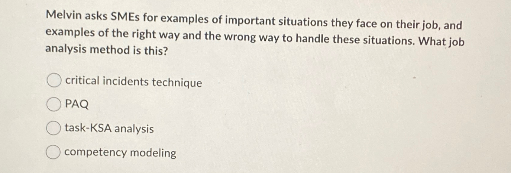 Solved Melvin asks SMEs for examples of important situations | Chegg.com
