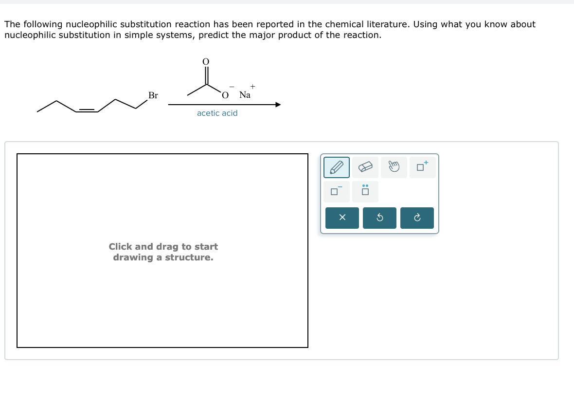Solved The following nucleophilic substitution reaction has | Chegg.com