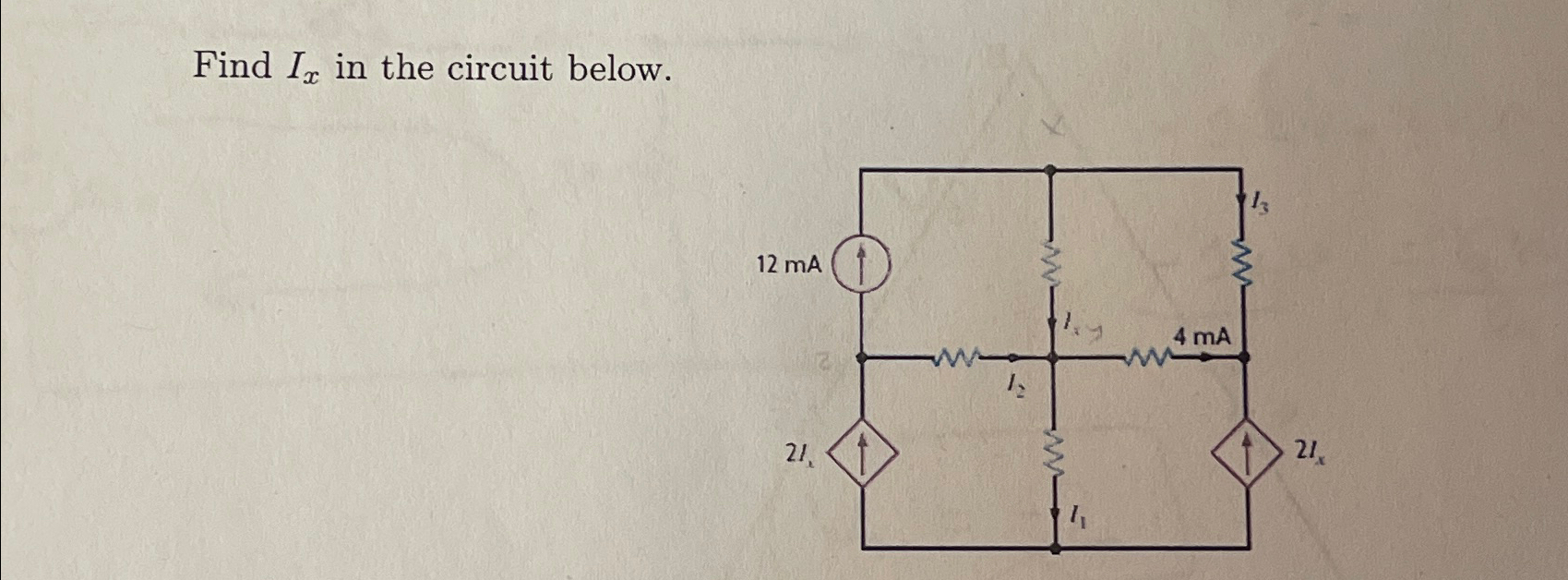 Solved Find Ix ﻿in the circuit below. | Chegg.com