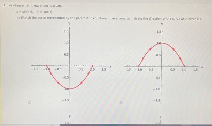 Solved A pair of parametric equations is given. | Chegg.com