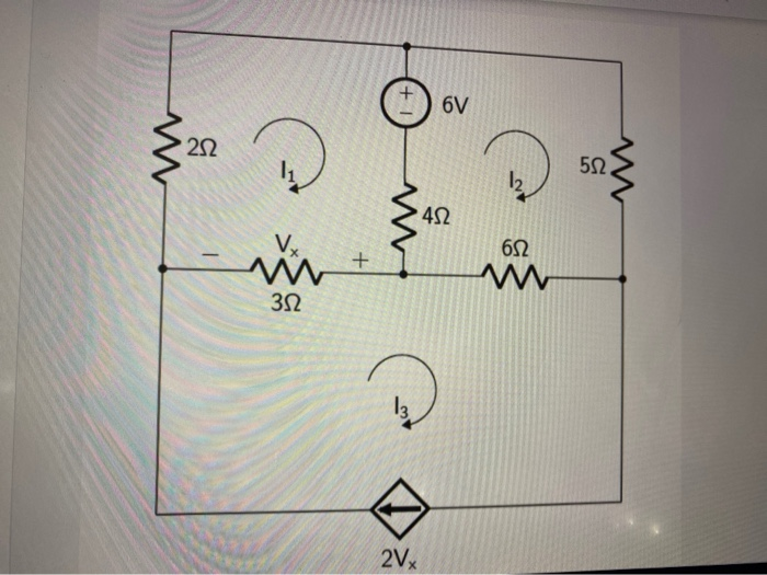 Solved For the following circuit, determine the THREE mesh | Chegg.com