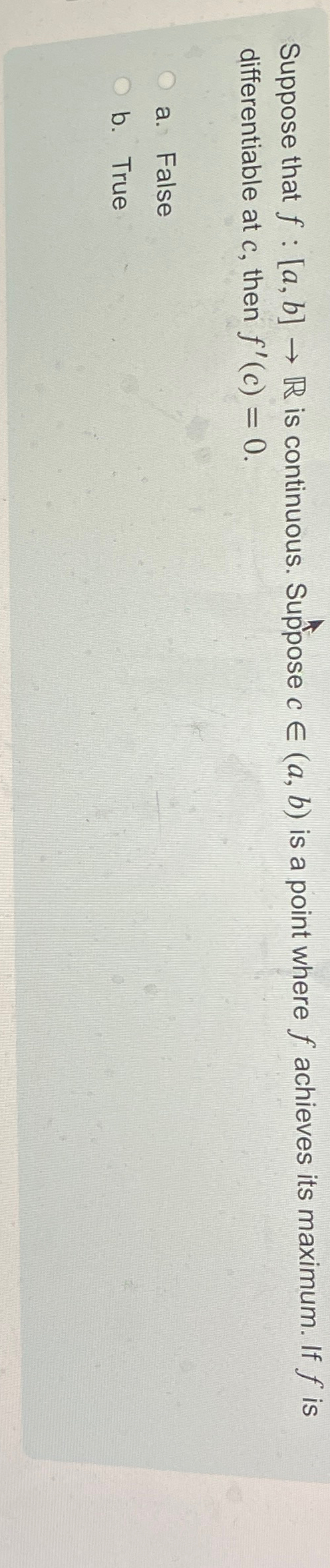 Solved Suppose that f:[a,b]→R ﻿is continuous. Suppose | Chegg.com