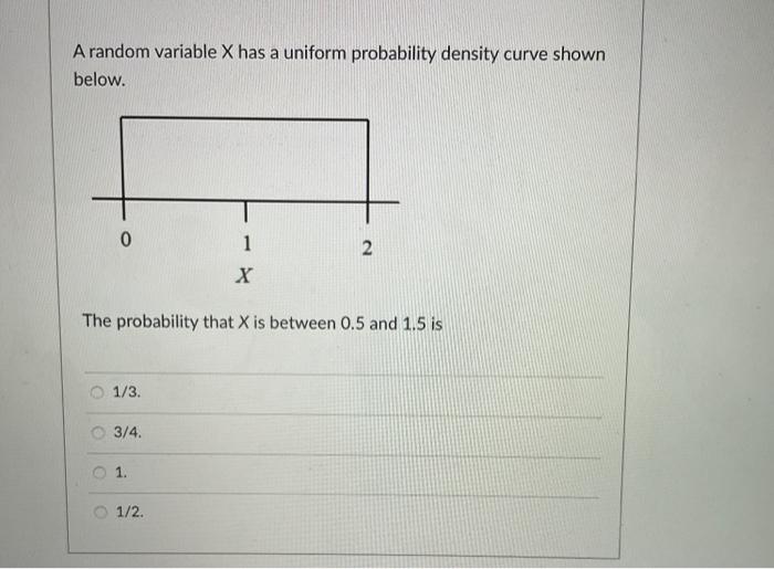 Solved A random variable X has a uniform probability density | Chegg.com