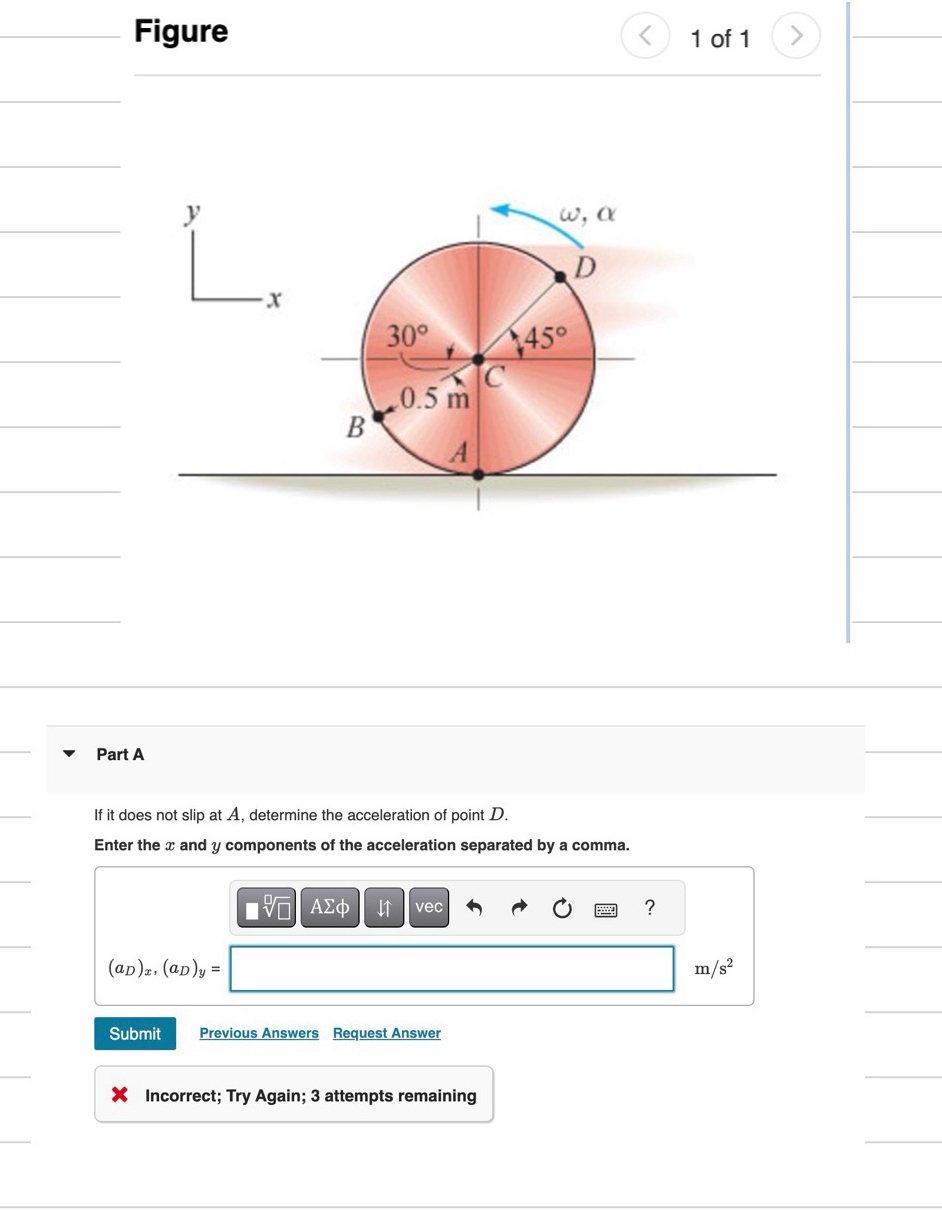 Solved Figure1 ﻿of 1Part AIf it does not slip at A, | Chegg.com