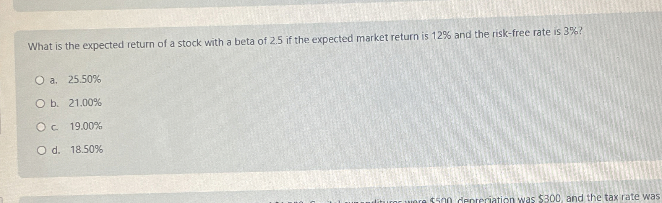 Solved What is the expected return of a stock with a beta of | Chegg.com