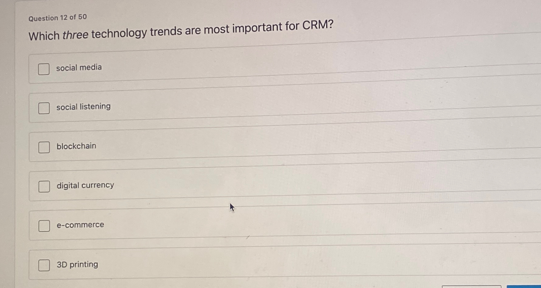 Solved Question 12 of 50Which three technology trends are | Chegg.com Solved Question 12 of 50Which three technology trends are | Chegg.com