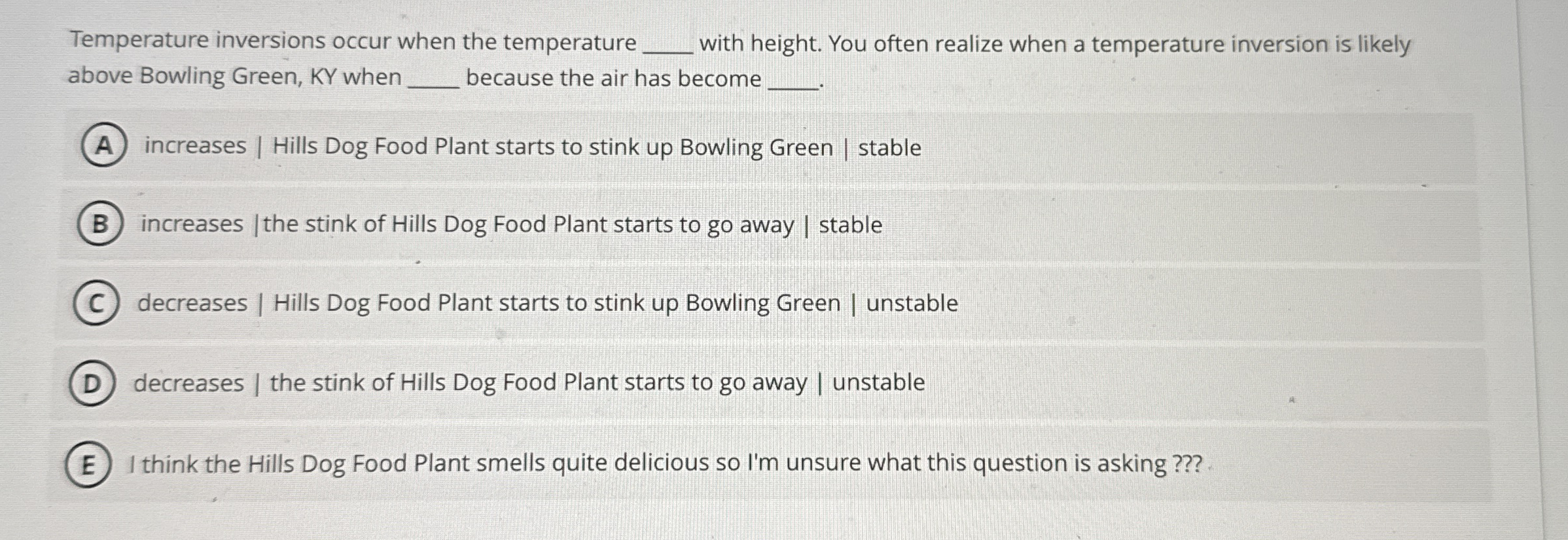 Solved Temperature inversions occur when the temperature q, | Chegg.com