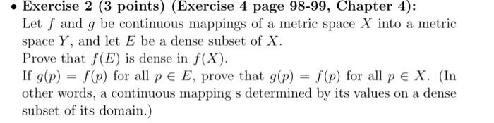 Solved Exercise 2 (3 points) (Exercise 4 page 98-99, Chapter | Chegg.com