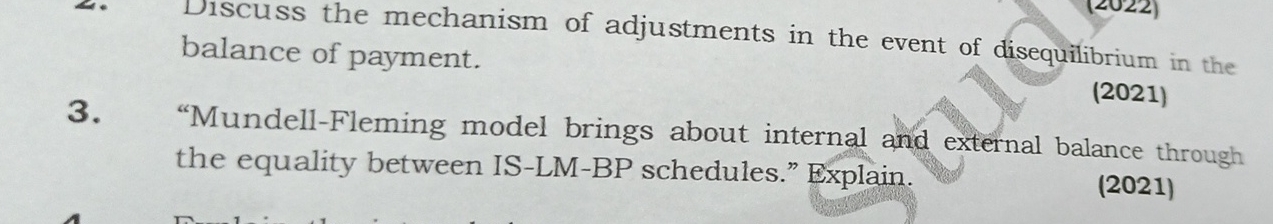 Solved 3. ﻿"Mundell-Fleming model brings about internal and | Chegg.com
