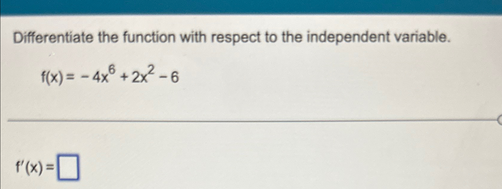 Solved Differentiate the function with respect to the | Chegg.com