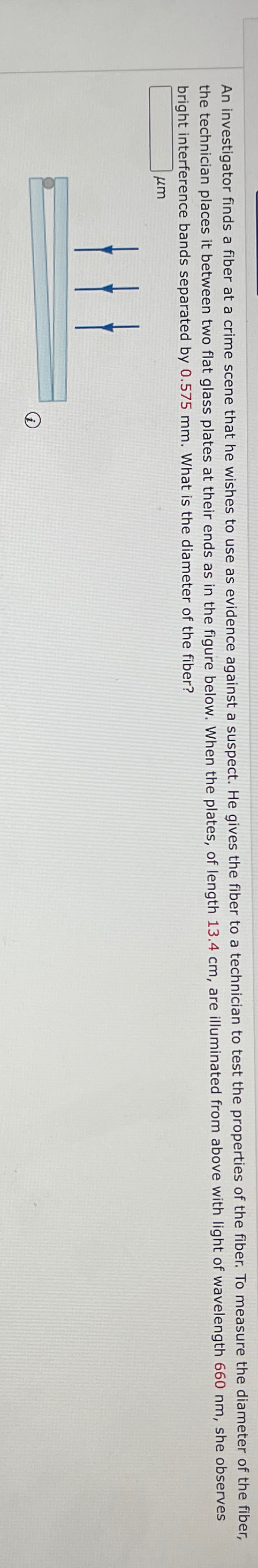 Solved bright interference bands separated by 0.575mm. ﻿What | Chegg.com