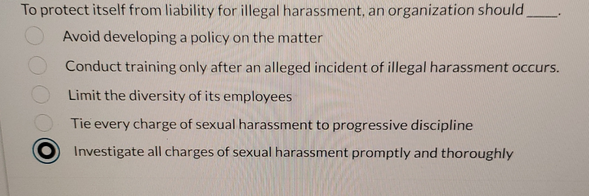 Solved To protect itself from liability for illegal | Chegg.com