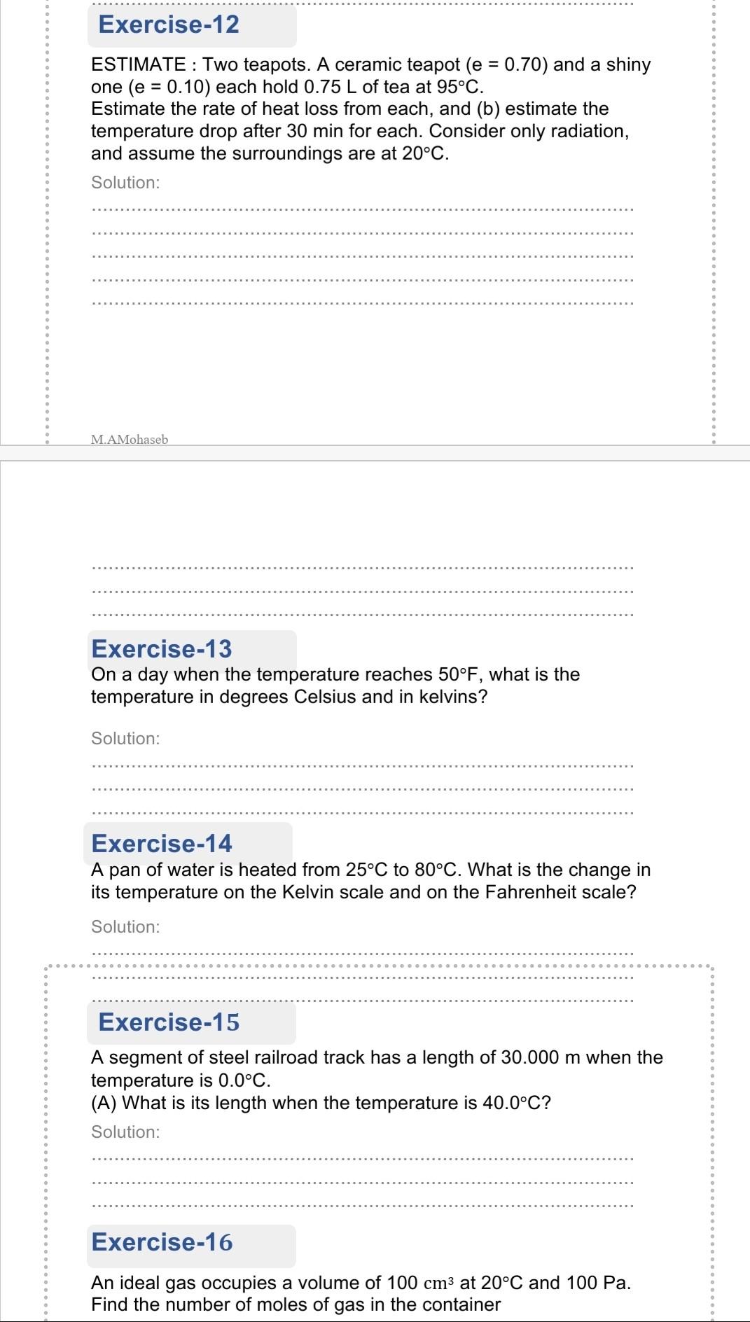 Solved Exercise-12 ESTIMATE: Two teapots. ceramic teapot (e | Chegg.com