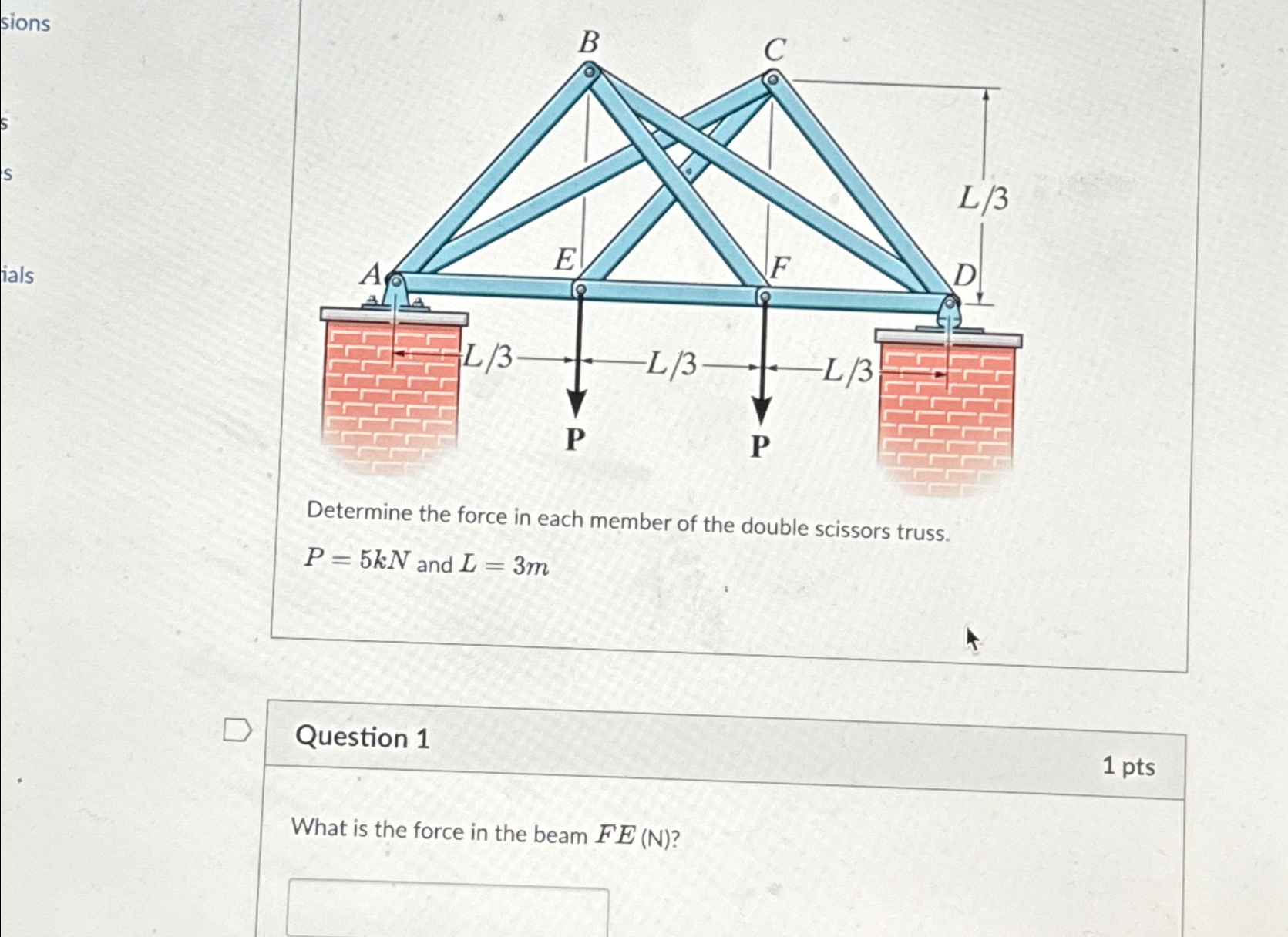 Solved Determine the force in each member of the double | Chegg.com