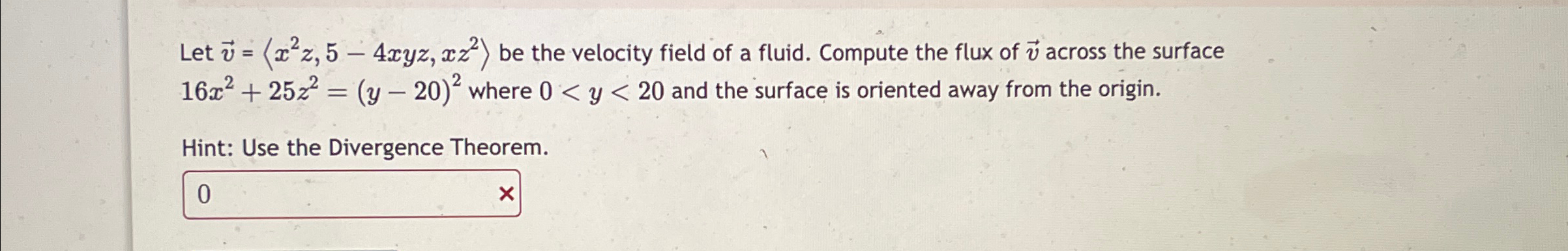 Solved Let vec(v)=(:x2z,5-4xyz,xz2:) ﻿be the velocity field | Chegg.com