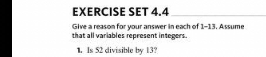 Solved EXERCISE SET 4.4Give a reason for your answer in each | Chegg.com