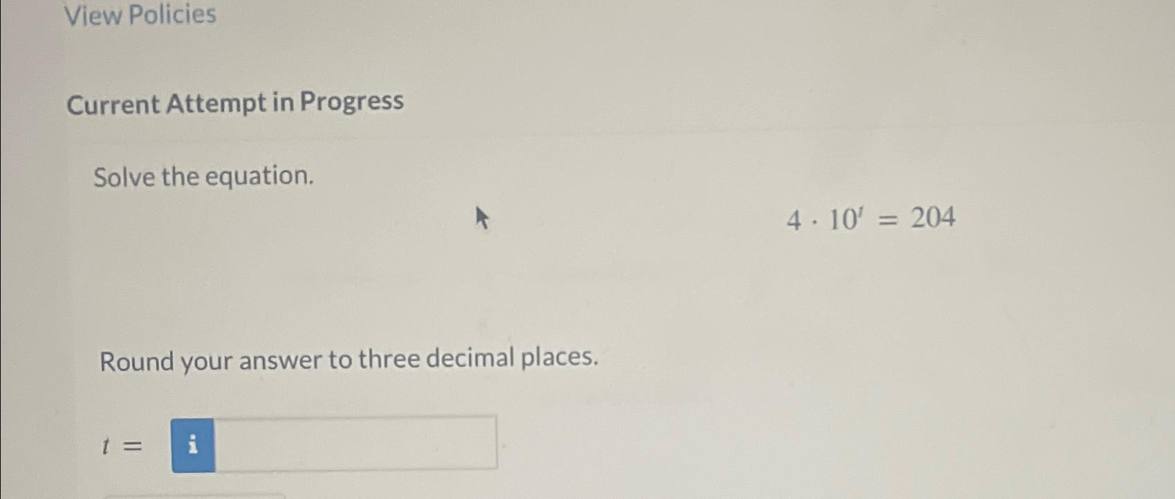 Solved View PoliciesCurrent Attempt in ProgressSolve the | Chegg.com