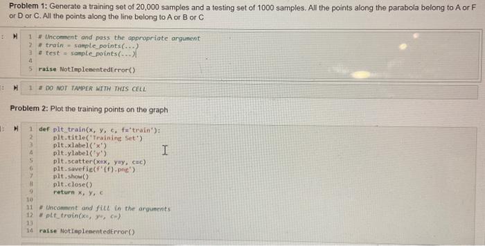 Solved Problem 1: Generate a training set of 20,000 samples | Chegg.com