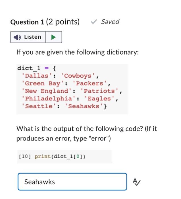 Solved Question 1 (2 points) If you are given the following | Chegg.com