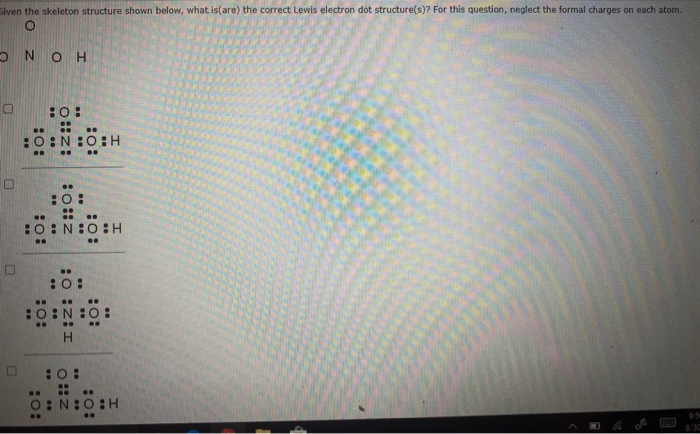 Solved Given the skeleton structure shown below, what | Chegg.com