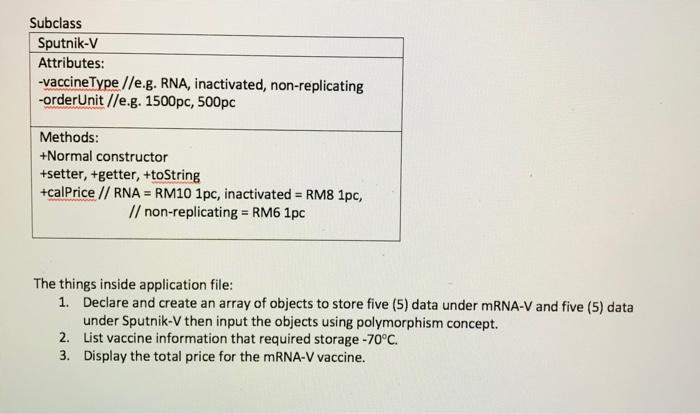 Solved Java Object Oriented Programming - Polymorphism with | Chegg.com