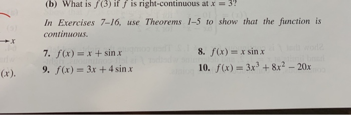 Solved (b) What is f(3) if f is right-continuous at x = 3? | Chegg.com