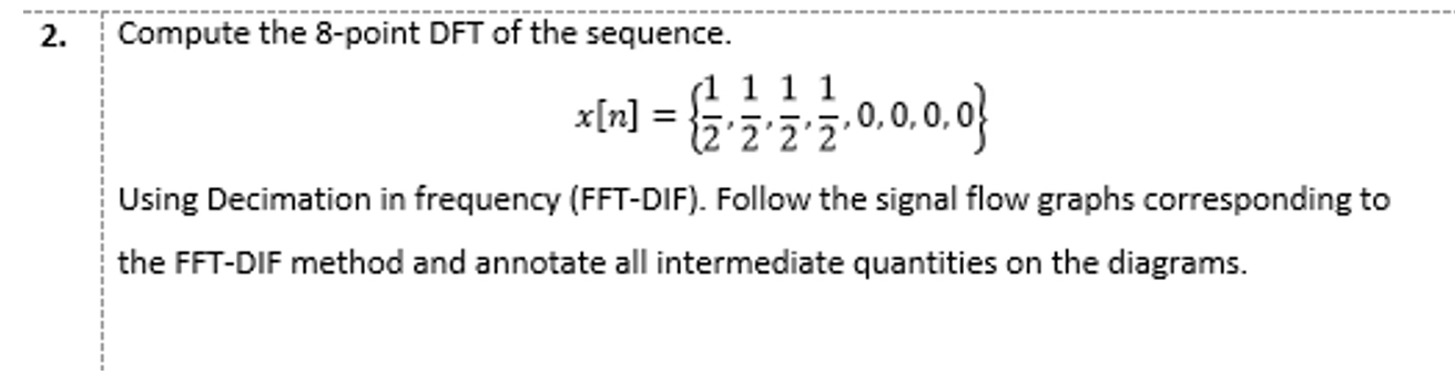 Solved Compute the 8-point DFT of the | Chegg.com
