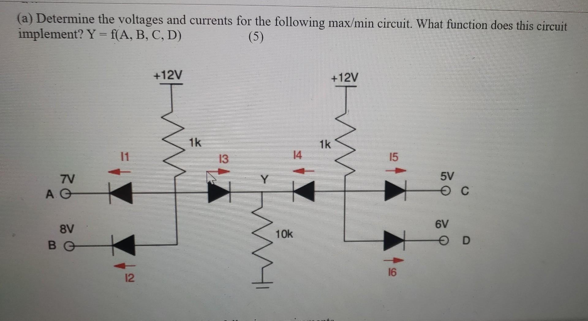 Solved (a) Determine the voltages and currents for the | Chegg.com