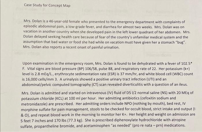 Solved What is Mrs. Dolan's reason for for needing heath | Chegg.com