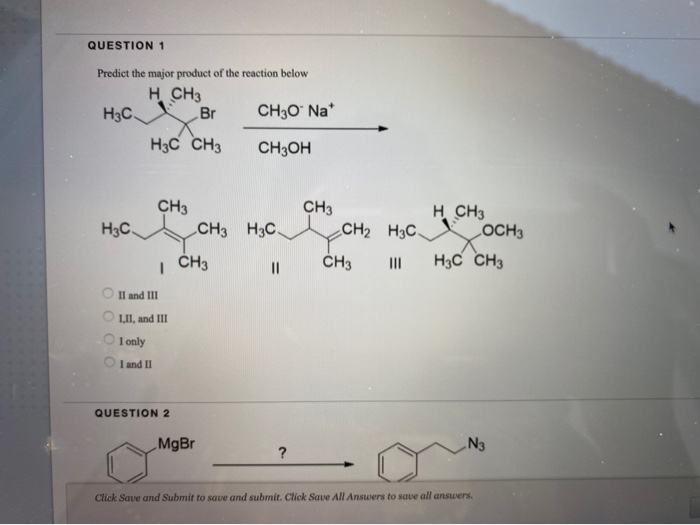 Solved QUESTION 1 Predict the major product of the reaction | Chegg.com