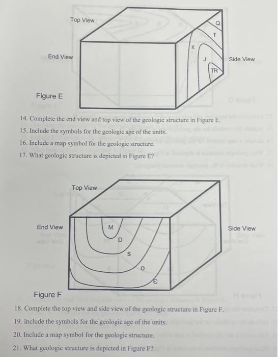 Solved 14. Complete the end view and top view of the | Chegg.com