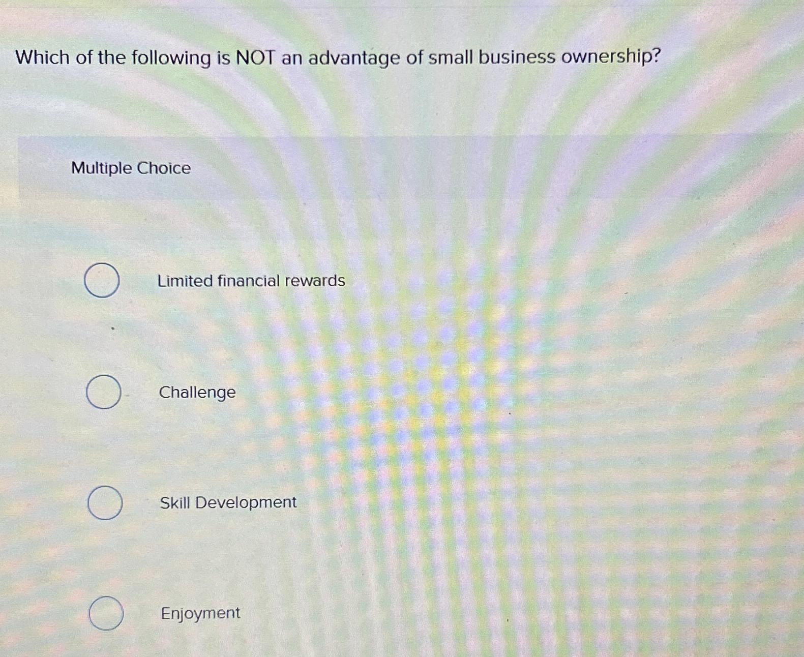 Solved Which of the following is NOT an advantage of small | Chegg.com