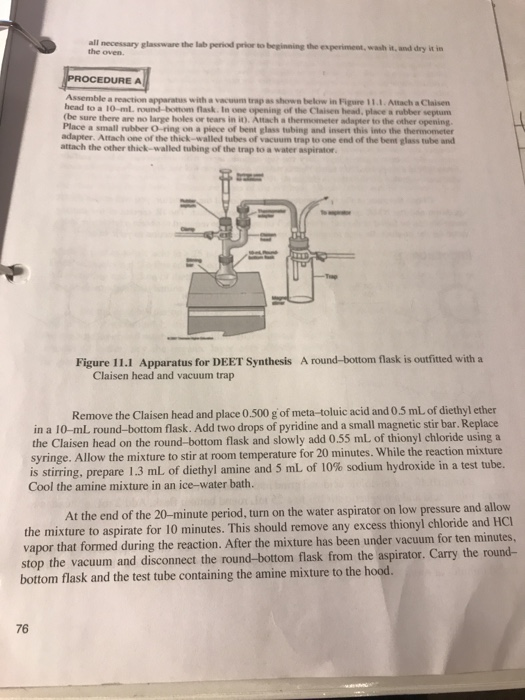 Solved DEET lab: deet is an amide and is prepared by the | Chegg.com